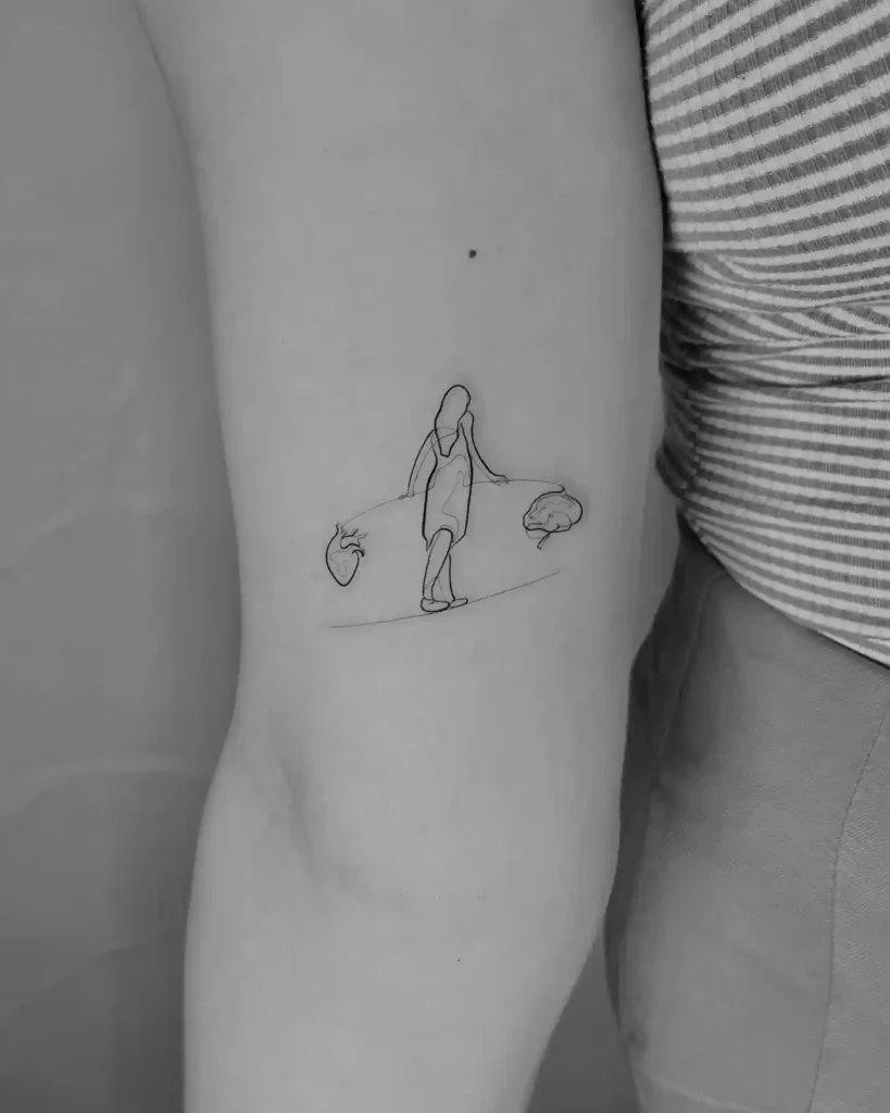 74 Trending One Line Tattoo Designs for Modern Style - Tattoo Imprints