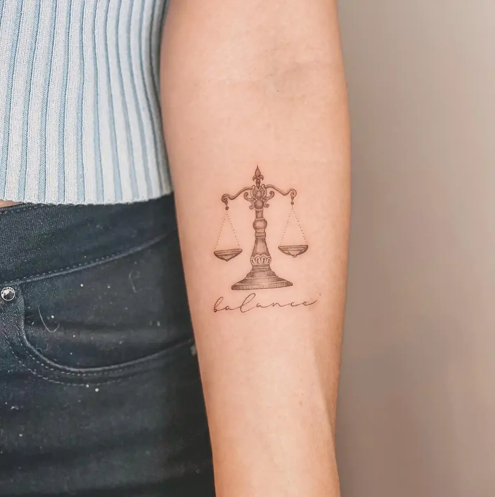 29 Harmonious Libra Tattoo Ideas for the Modern Muse - Tattoo Imprints